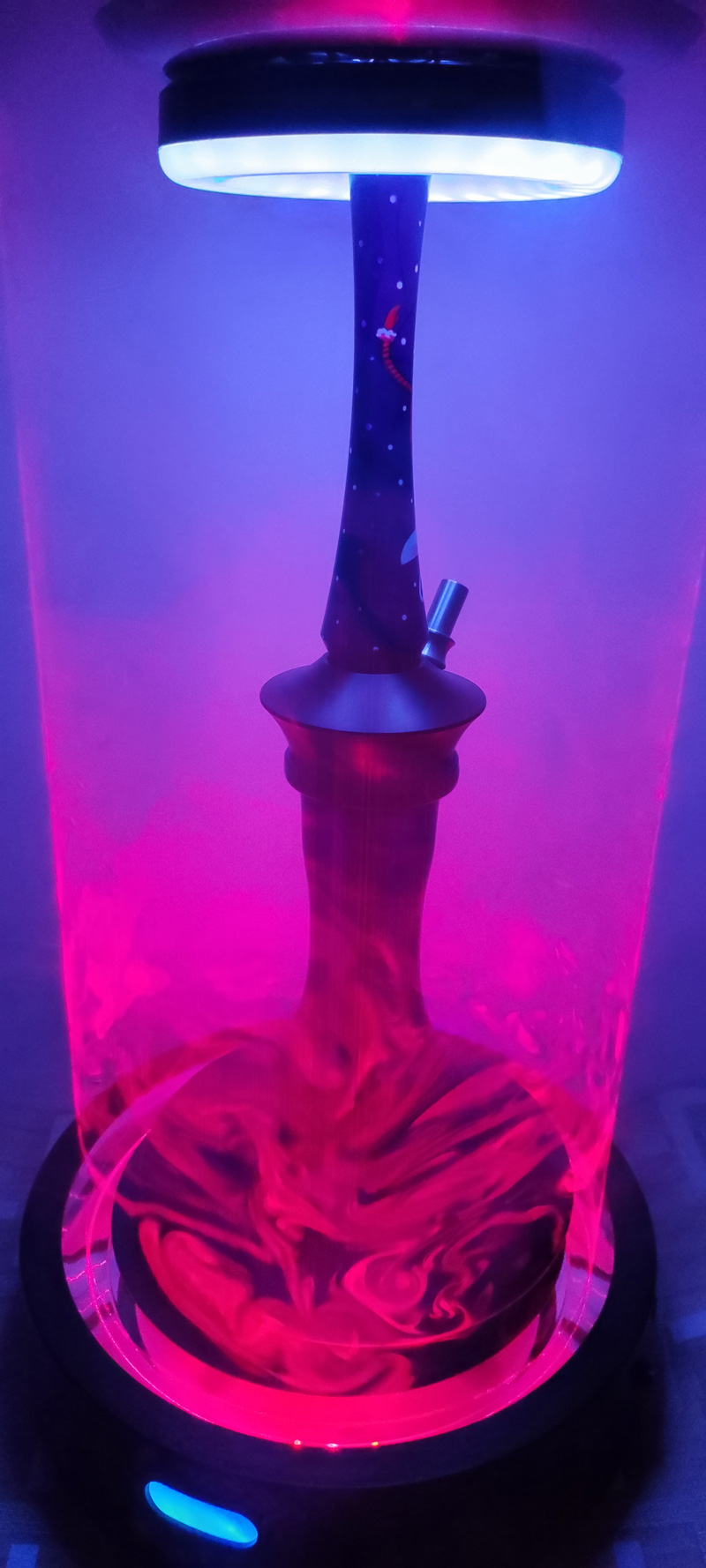 12 inch Hookah Laser Light Base Rechargeable battery Lounge Led Base Smoking Shisha Red - 苏州 ...