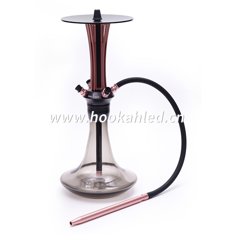 Wholesale Luxury Modern Anodized Aluminum Click 4 Hoses Glass Shisha ...
